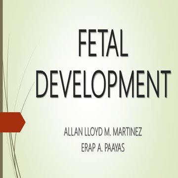 FETAL DEVELOPMENT | PPTX