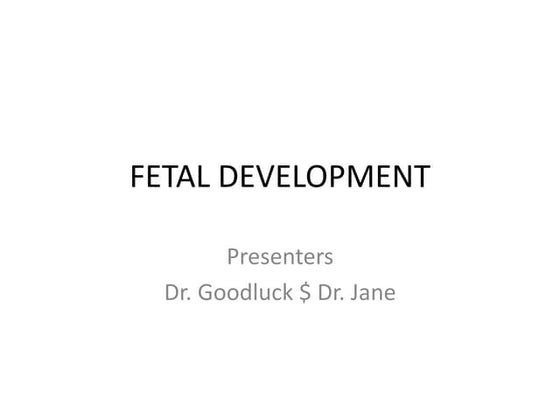 Stages of fetal growth and development | PPTX