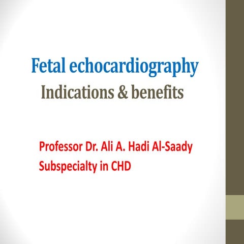 An introduction to Fetal echocardiography | PDF