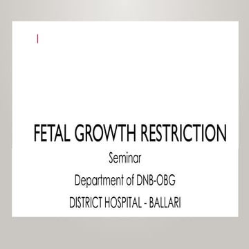 Intrauterine growth retardation (IUGR) | PPTX