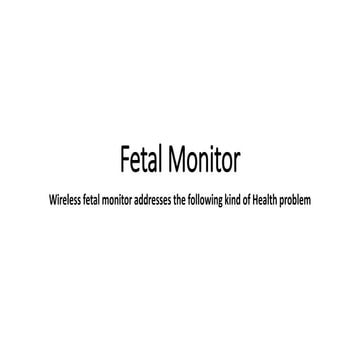 Fetal monitor | PPT