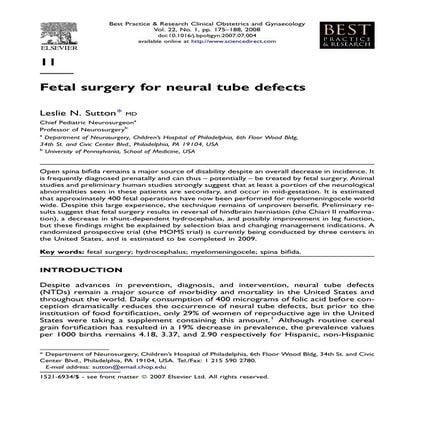 Cirugia fetal | PDF