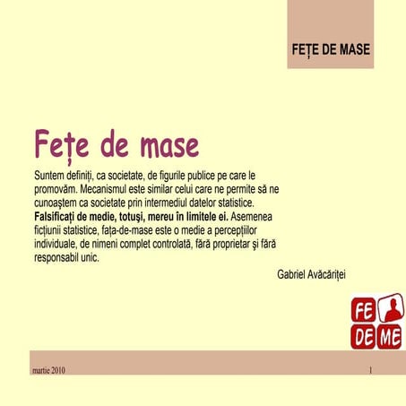Feţe De Mase | PDF
