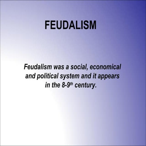 Feudalism | PPT