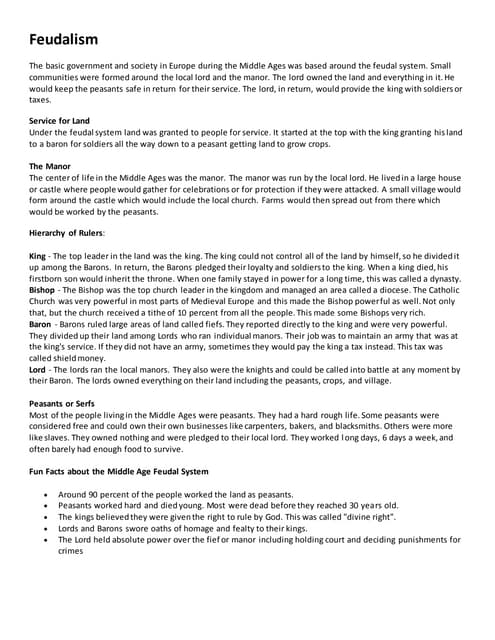 Feudalism powerpoint | PPT