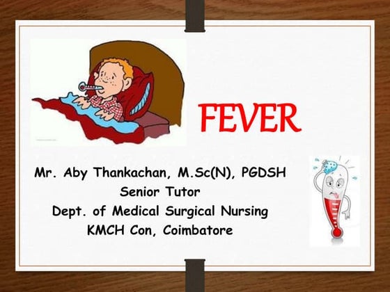 Fever and management of fever in english | PPT