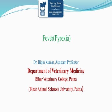 Fever mechanism.veteenary medicine notes | PPT