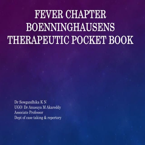 FEVER- BTBP.pptx