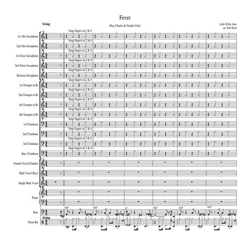 Fever - FULL Big Band - Vocal Duet - Reed - Ray Charles & Natalie Cole.pdf