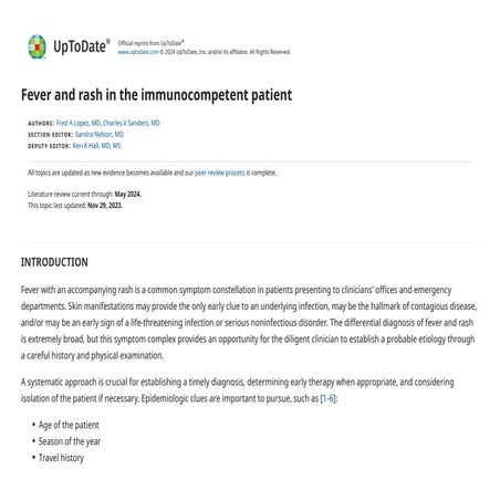 Fever and rash in the immunocompetent patient - UpToDate.pdf