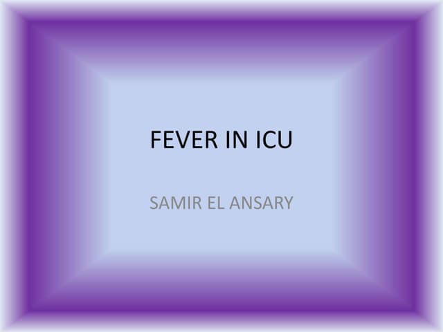 Fever | PPTX
