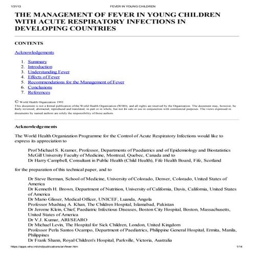 Fever In Young Children Pdf