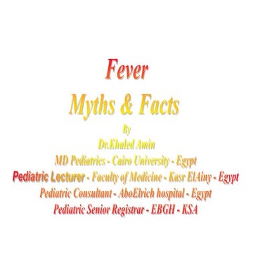 Fever Myths & Facts | PPT