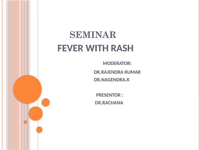 Rash differential Diagnosis of Infectious diseases | PPT