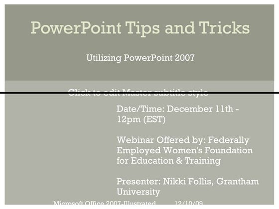 6. Applied Productivity Tools with Advanced Application Techniques PPT ...