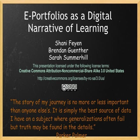 E-Portfolios - A Digital Narrative of your Learning | PPT
