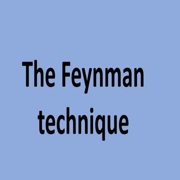 Feynman technique | PDF