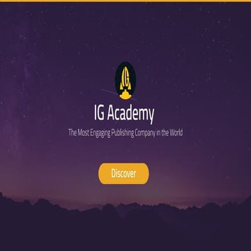 IG Academy - Company outline | PDF