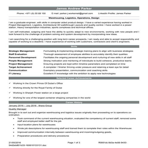 James Parker Main CV NEW...2 | DOC