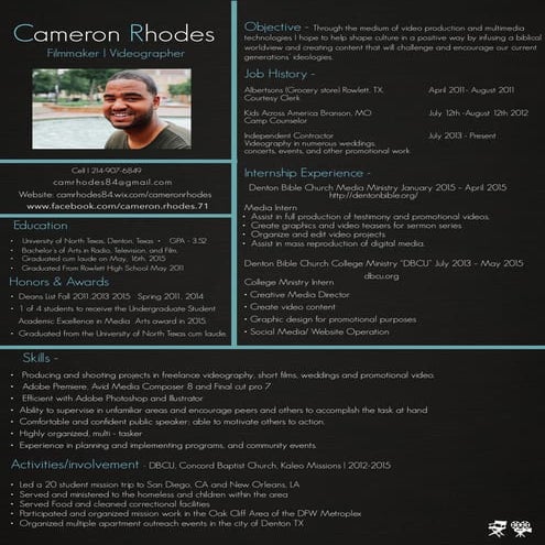 Cameron Rhodes - Resume | PDF