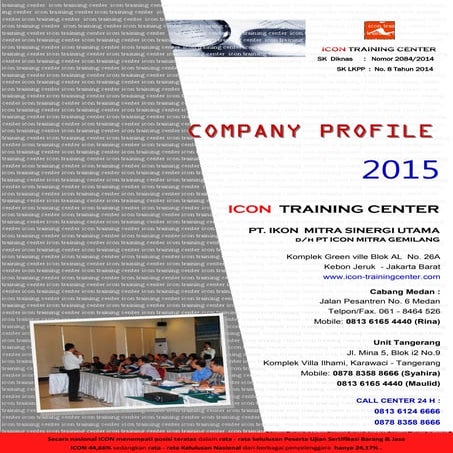 COMPANY PROFILE 2015 ICON TRAINING CENTER | PDF