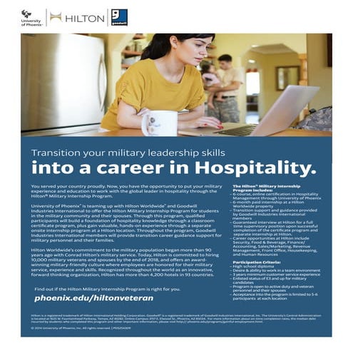 Hilton Military Internship Program - Hilton Copy - v6 | PDF