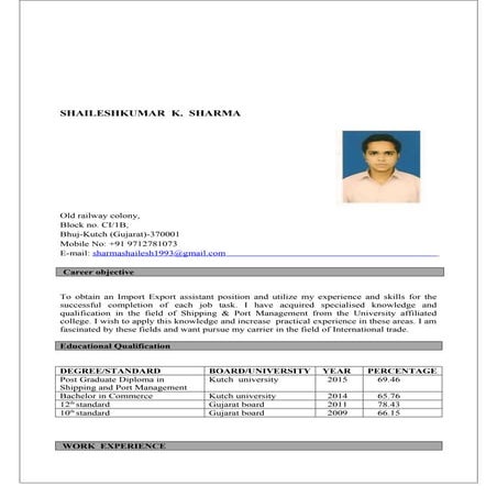 shailesh k. sharma | DOC | Logistics | Business