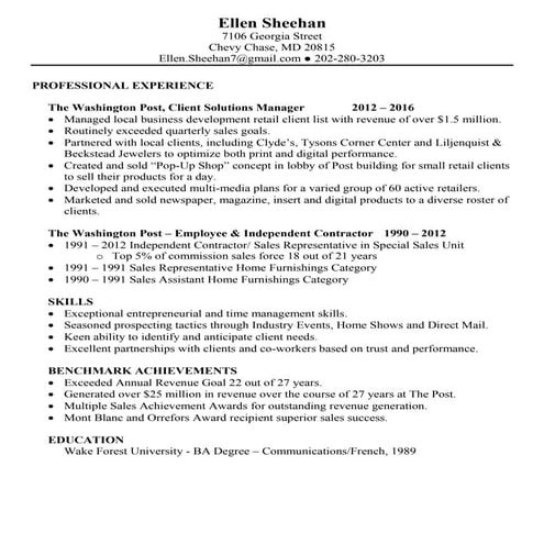 Ellen Sheehan Resume | PDF