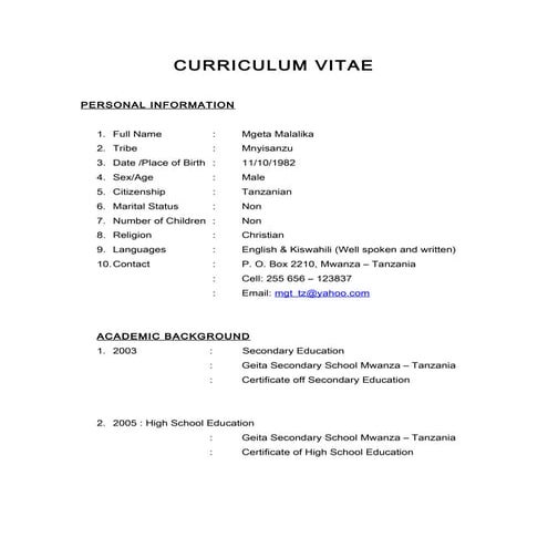 CURRICULUM VITAE | DOCX