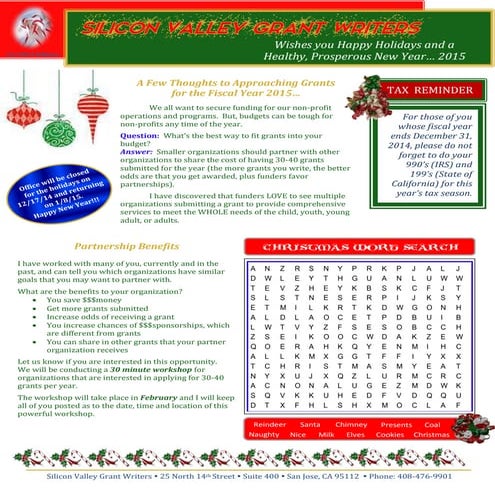 Christmas 2014 | PDF | Non-Profit Organizations | Industries