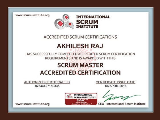 Scrum master Certification | PPT