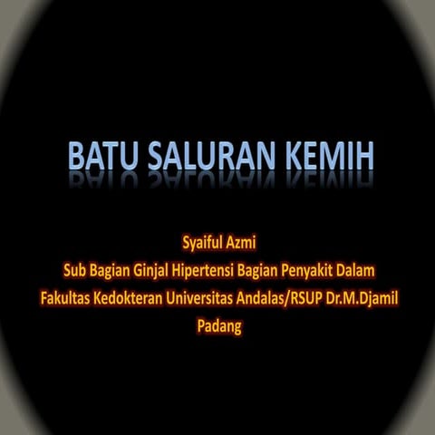 BATU SALURAN KEMIH | PPTX