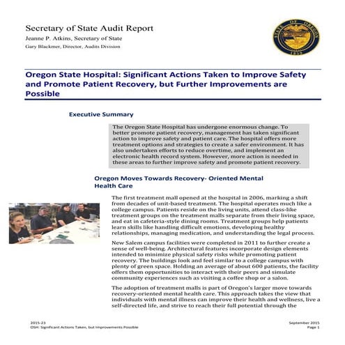 OSH Audit September 2015 | PDF