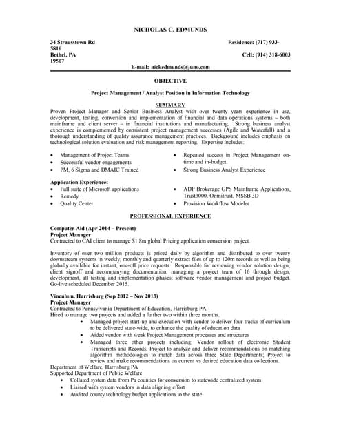 Wademan, Mark - Resume | PDF