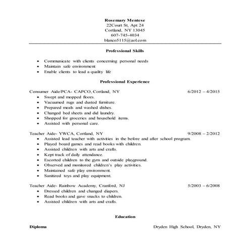 Corinne Smith Resume - October 2016 | PDF