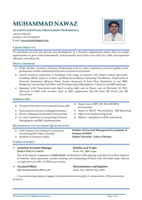 Tahir CV 1 | DOCX | Business Accounting & Finance | Business