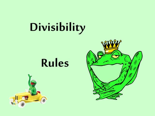 Presentation1.pptx Divisibility Rules Grade 5 | PPTX