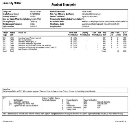 Kent transcript | PDF