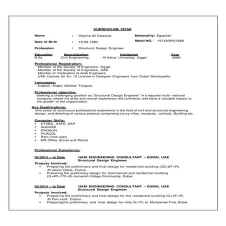 Osama structure eng. cv | PDF