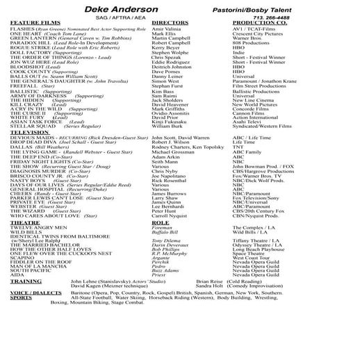 Matt Kirkwood Act Resume | PDF