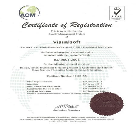 ISO9001#Visualsoft | PDF