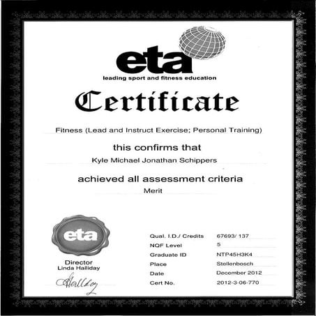 PT Certificate | PDF