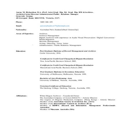 Aaron Resume 2017 | DOCX