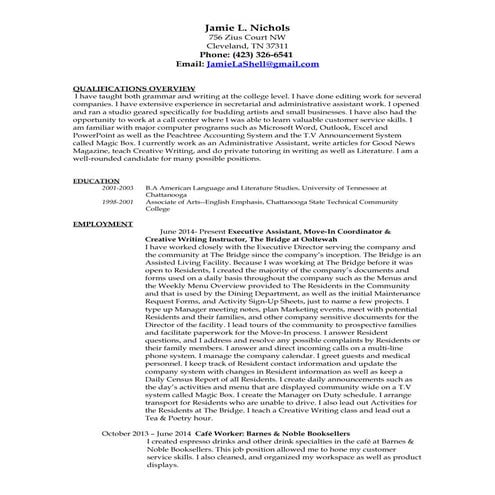 Jessica Russell Current Resume | PDF