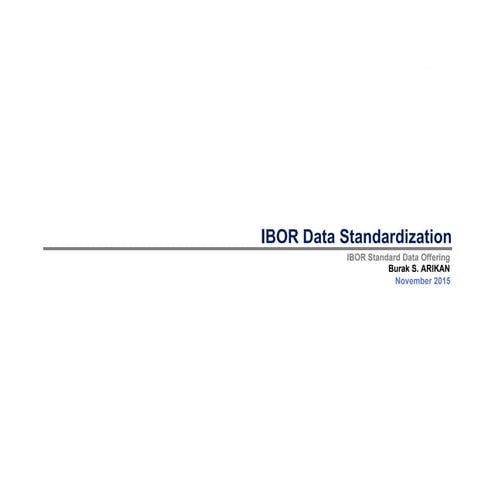 IBOR Data Management - Standardization | PDF