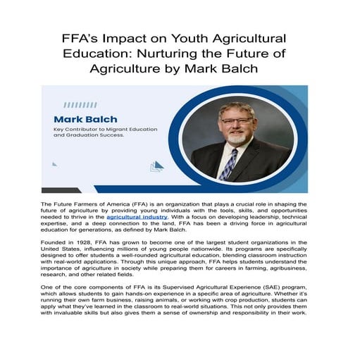 FFA’s Impact on Youth Agricultural Education_ Nurturing the Future of ...