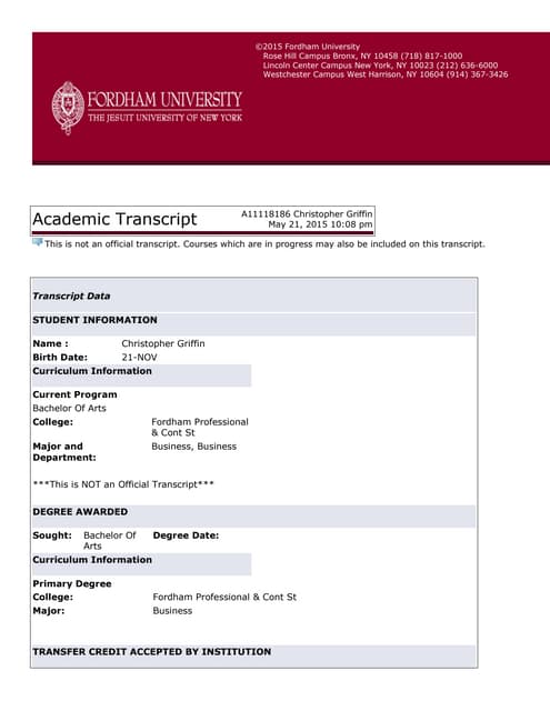 Final college transcript | PDF