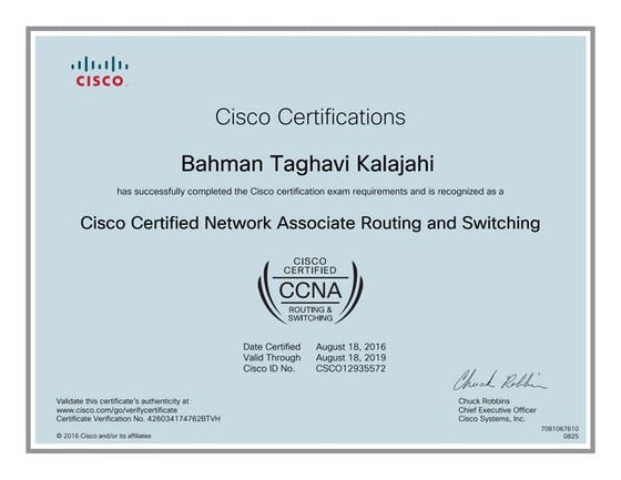 CCNP Routing and Switching Certificate | PDF