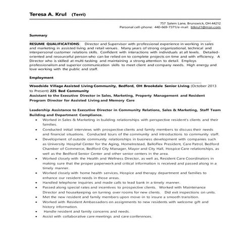 Sherry's Resume Revised | DOCX