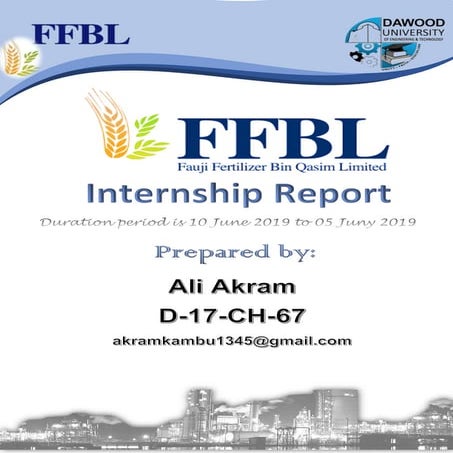 Report of FFBL Fertilizer | PDF